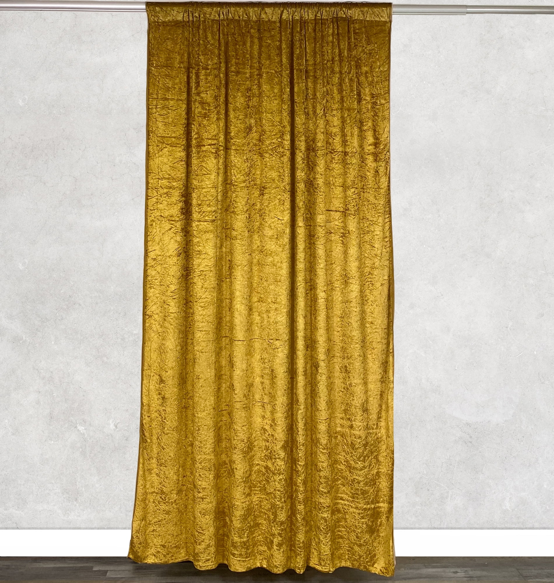 Velvet 8 ft x 60 Inch Drape with 4 Inch Pocket Gold - Walmart.com