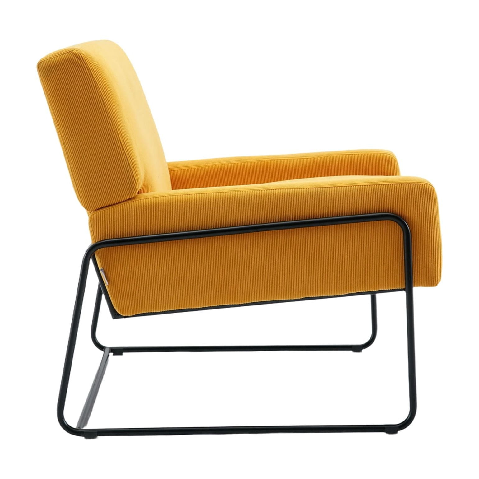 Velvet Accent Chair with Arm Rest, Modern Industrial Slant Armchair ...