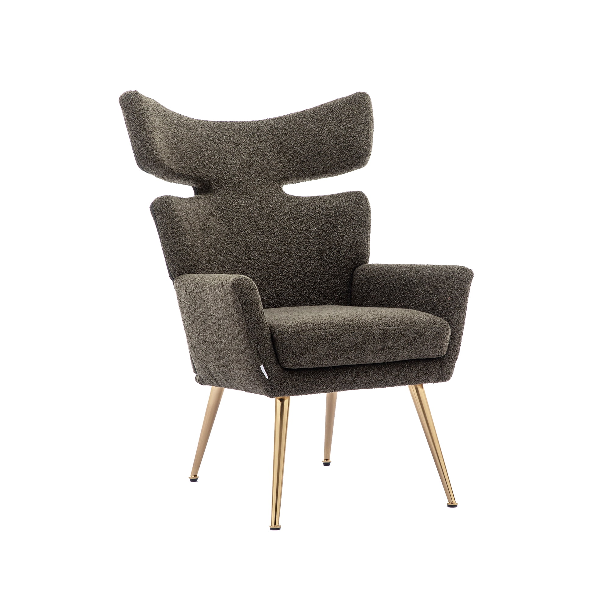 Velvet Accent Chair, Modern Leisure Chair with Rose Golden Feet ...
