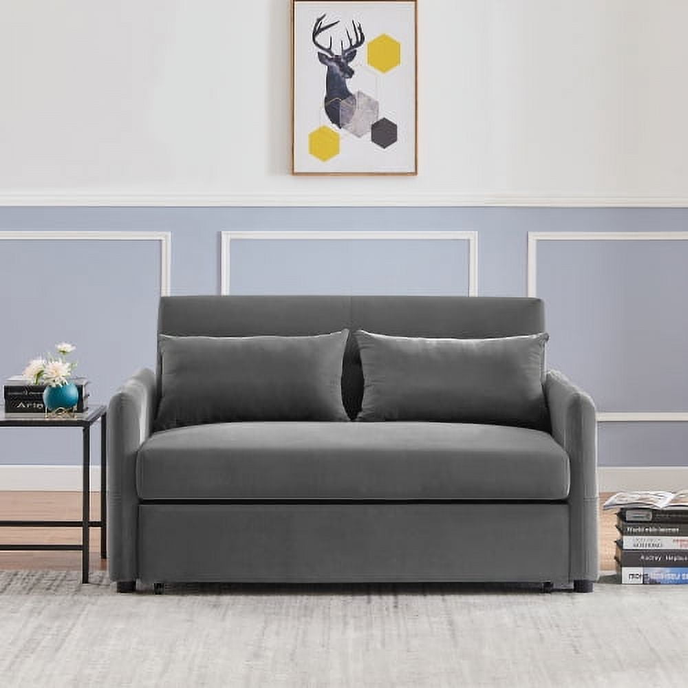 Velvet Arm Loveseat Sofa, Sleeper Couch, Accent Sofa Furniture with ...