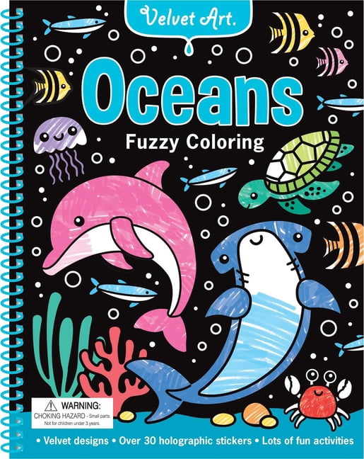 Velvet Art Velvet Art: Oceans Fuzzy Coloring: Activity Book with Velvet ...