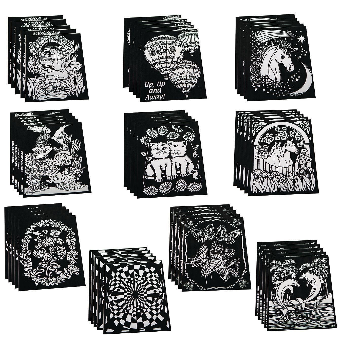 Velvet Art Posters, 8" x 10", 5 Designs (Pack of 50) - Walmart.com