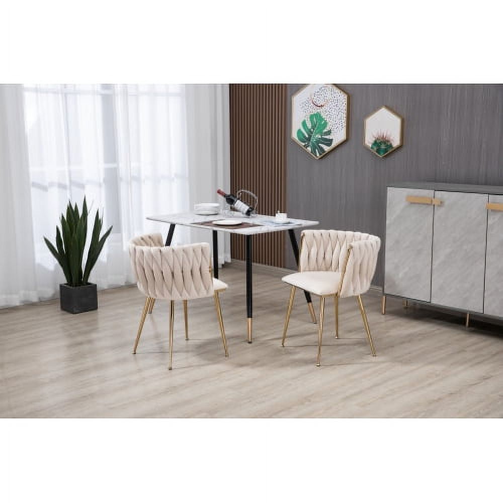 Velvet Bar Stools Set of 2 with Hand Woven Backrest Design, Adjustable ...