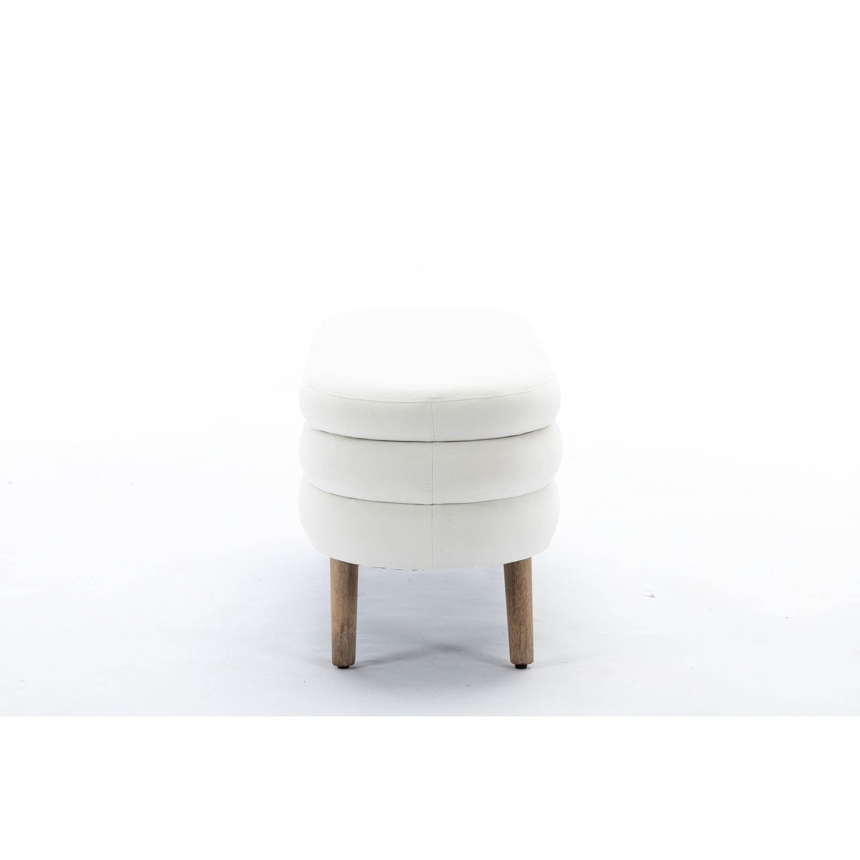 Velvet Bench with Foam Filler and Storage / Adjustable Feet for Indoor ...