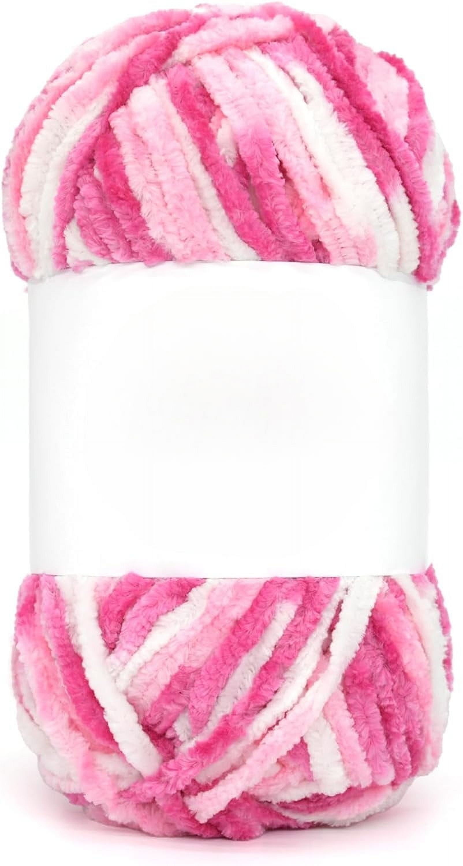 Velvet Chenille Yarn for Crocheting, Fluffy Velvet Plush Yarn Thick ...
