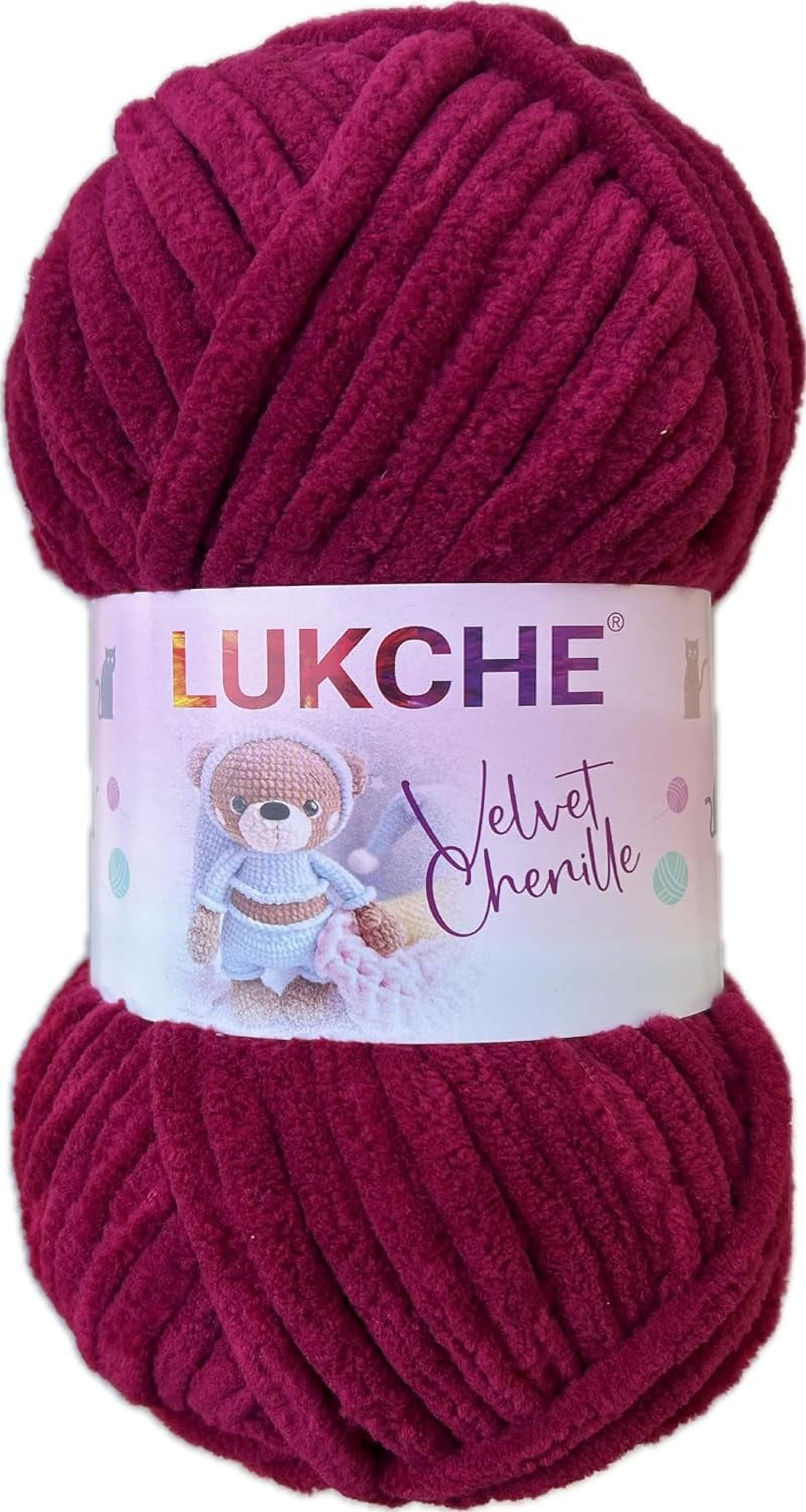 Velvet Chenille Yarn Super Bulky Soft Yarn - 100g (75.4 yds) - Baby ...