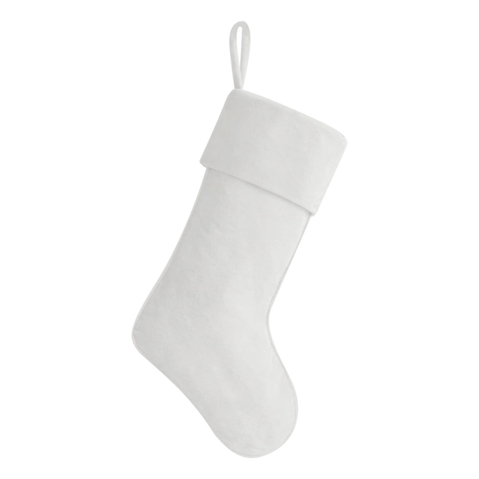 Velvet Christmas Stocking, Soft Plain Large Xmas Hanging Sock with ...