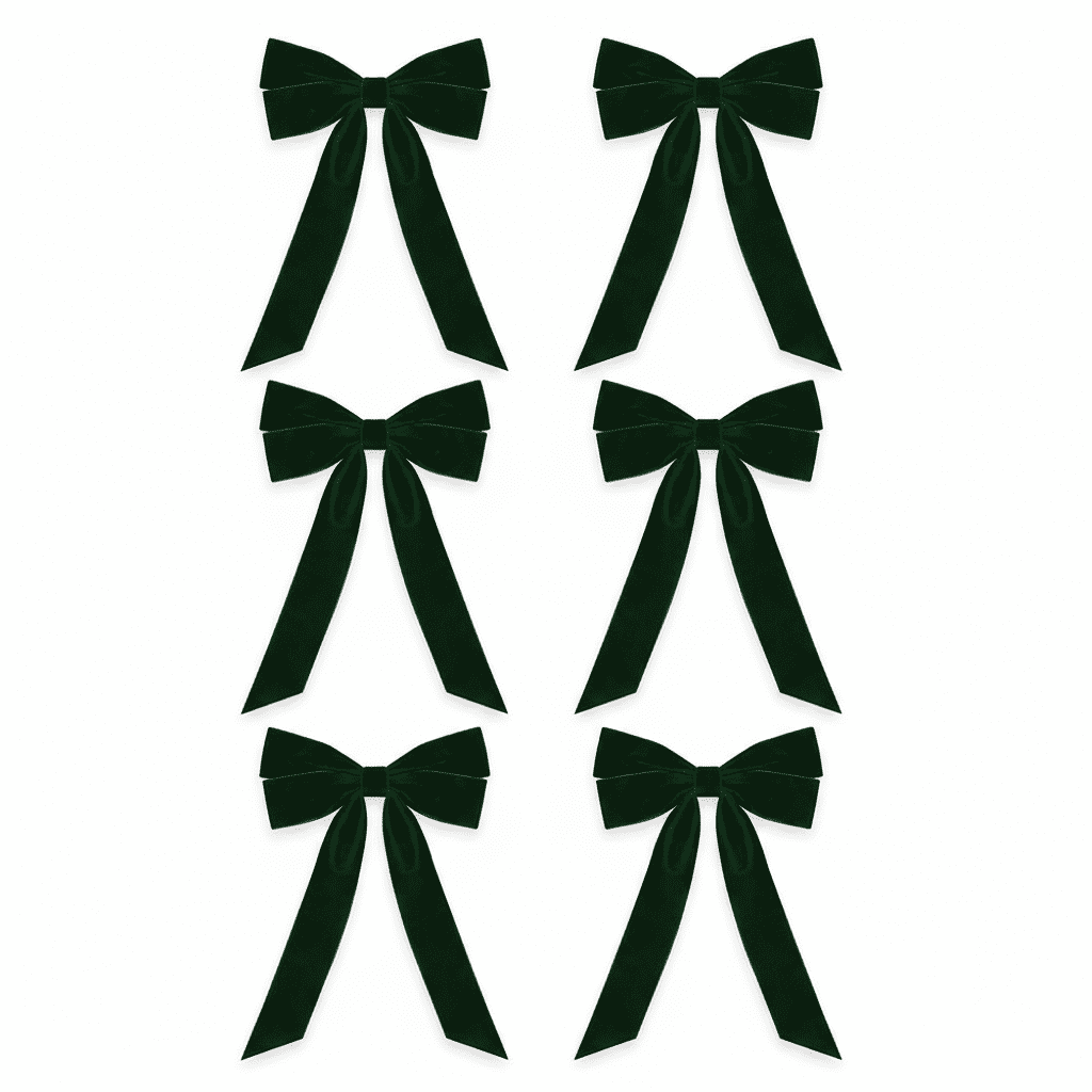 Velvet Christmas Tree Bow Decorations 12 Pack | Festive Wreath Bows ...