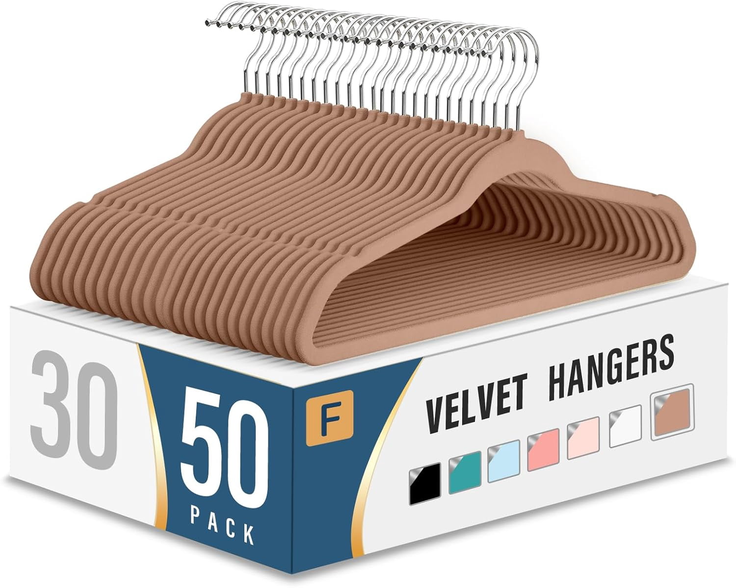 Velvet Clothes Hangers (50 Pack) Heavy Duty Durable Suit Hanger Vibrant ...
