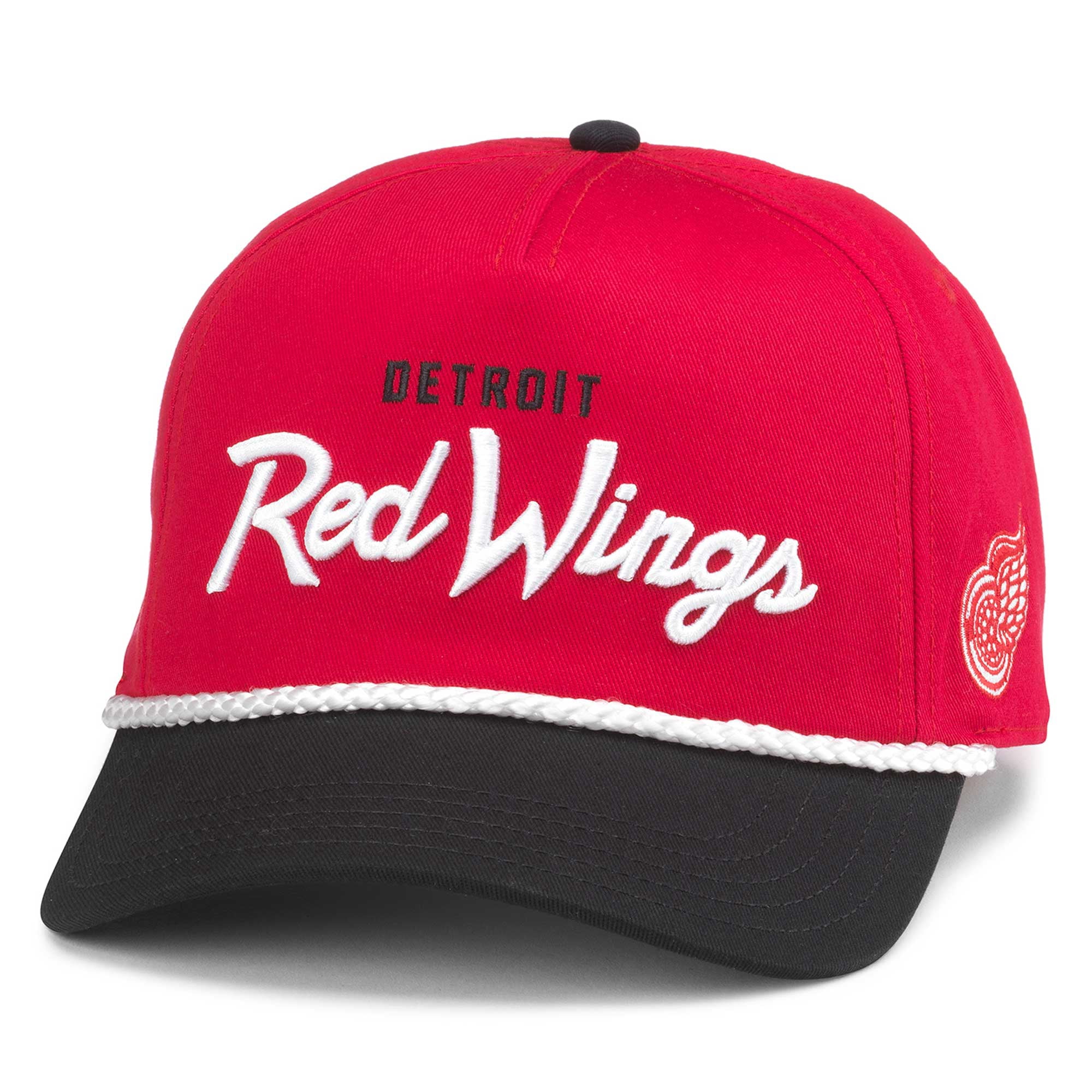 Men's American Needle Red/Black Detroit Red Wings Roscoe Washed Twill ...