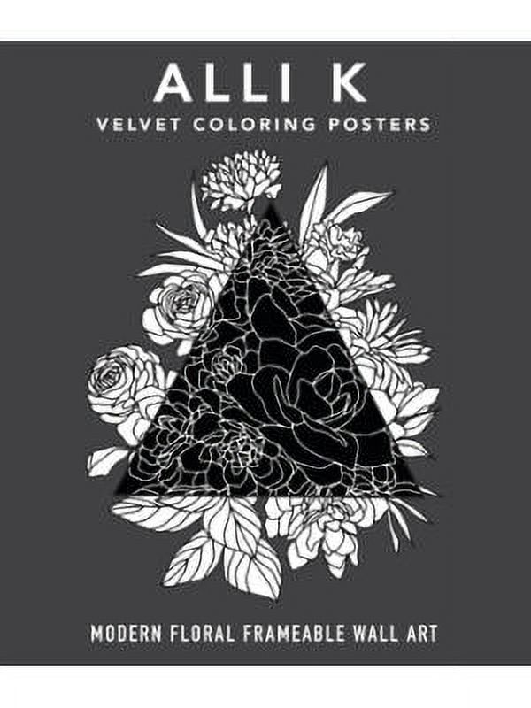 Velvet Coloring Posters: Modern Floral Frameable Wall Art - Walmart.com