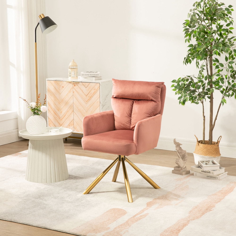 Velvet Contemporary High-Back Upholstered Swivel Accent Chair - Walmart.com