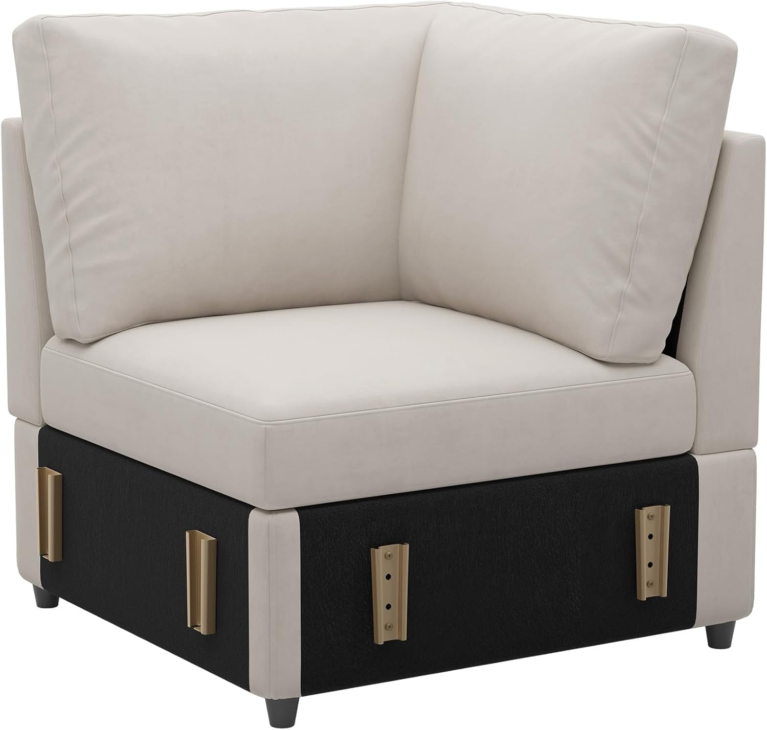 Velvet Corner Seat Module for Modular Sectional Sofa, Armrest Module for Sectional Sleeper Sofa ...