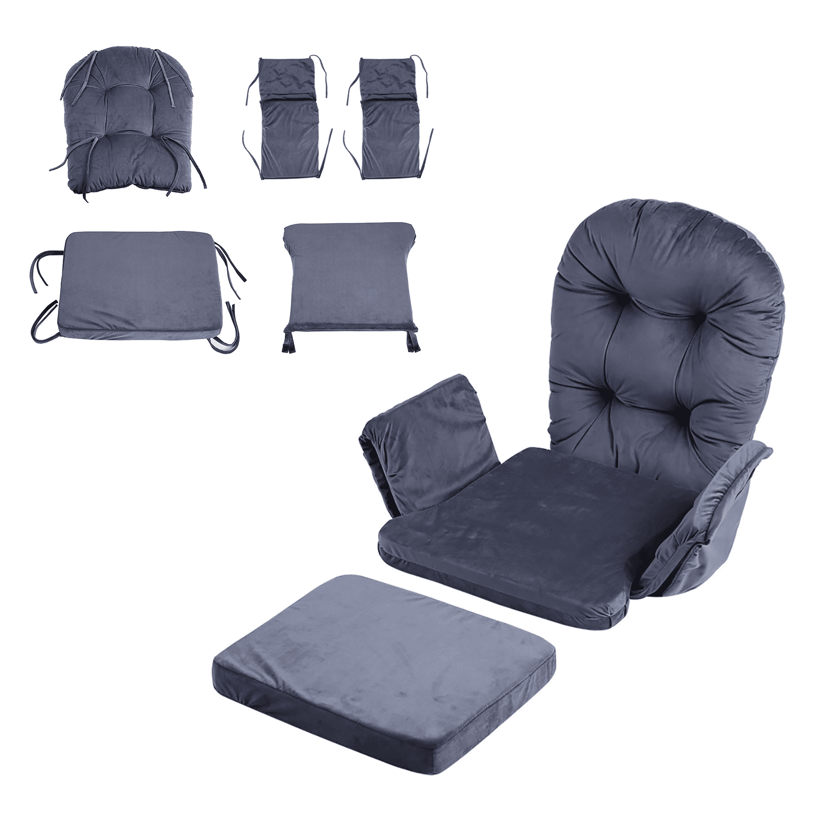 Walmart Indoor Glider Rocker Cushions Replacement Set, Soft Cotton Seat ...