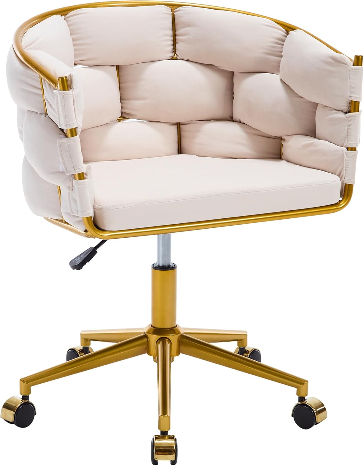Velvet Desk Chair, Home Office Gold Chair with Upholstered Velvet Hand ...
