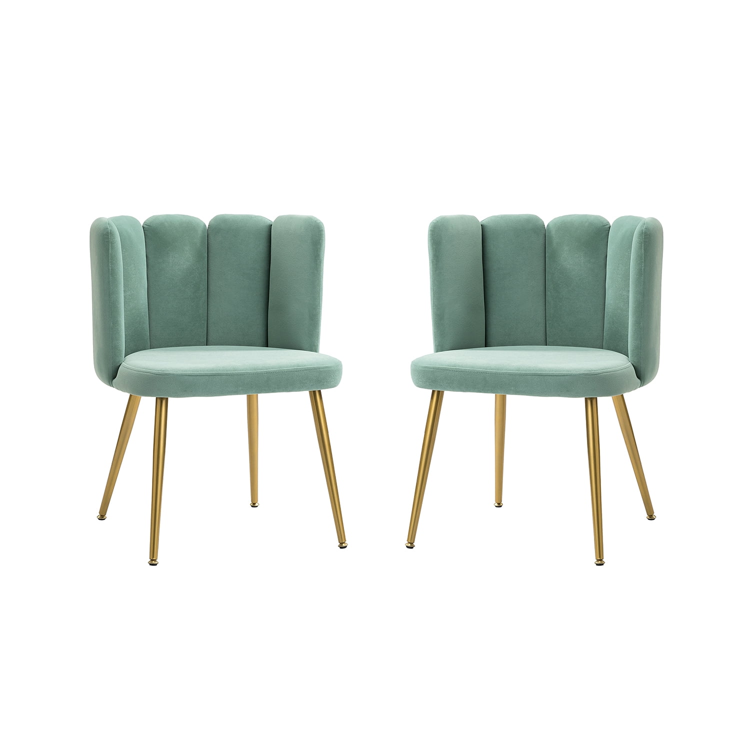 Velvet Dining Chair Set of 2, Tina's Home Upholstered Accent Side ...
