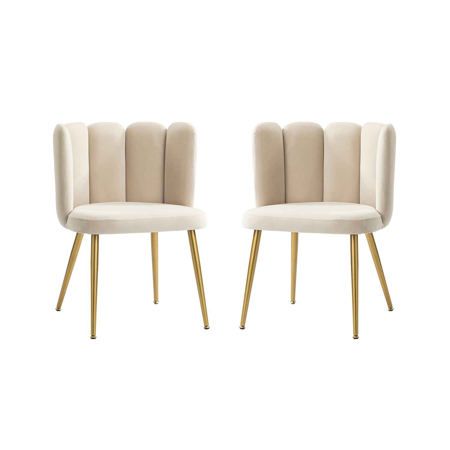 Velvet Dining Chair Set of 2, Tina's Home Upholstered Adult Accent Side ...