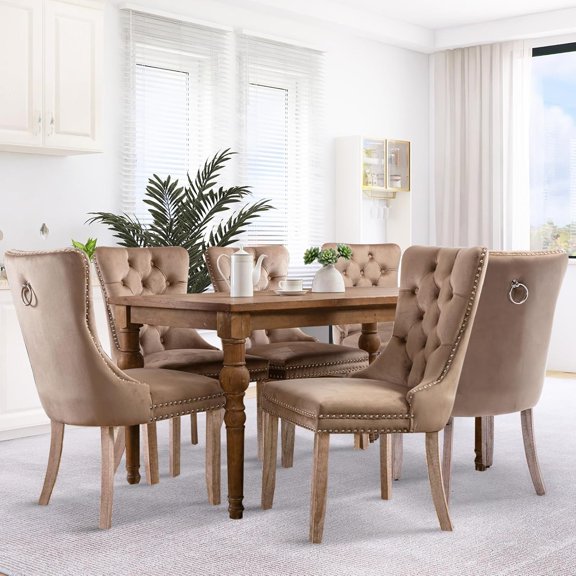 ACME Vendome Dining Side Chair in Bone PU and Gold Patina (Set of 2 ...