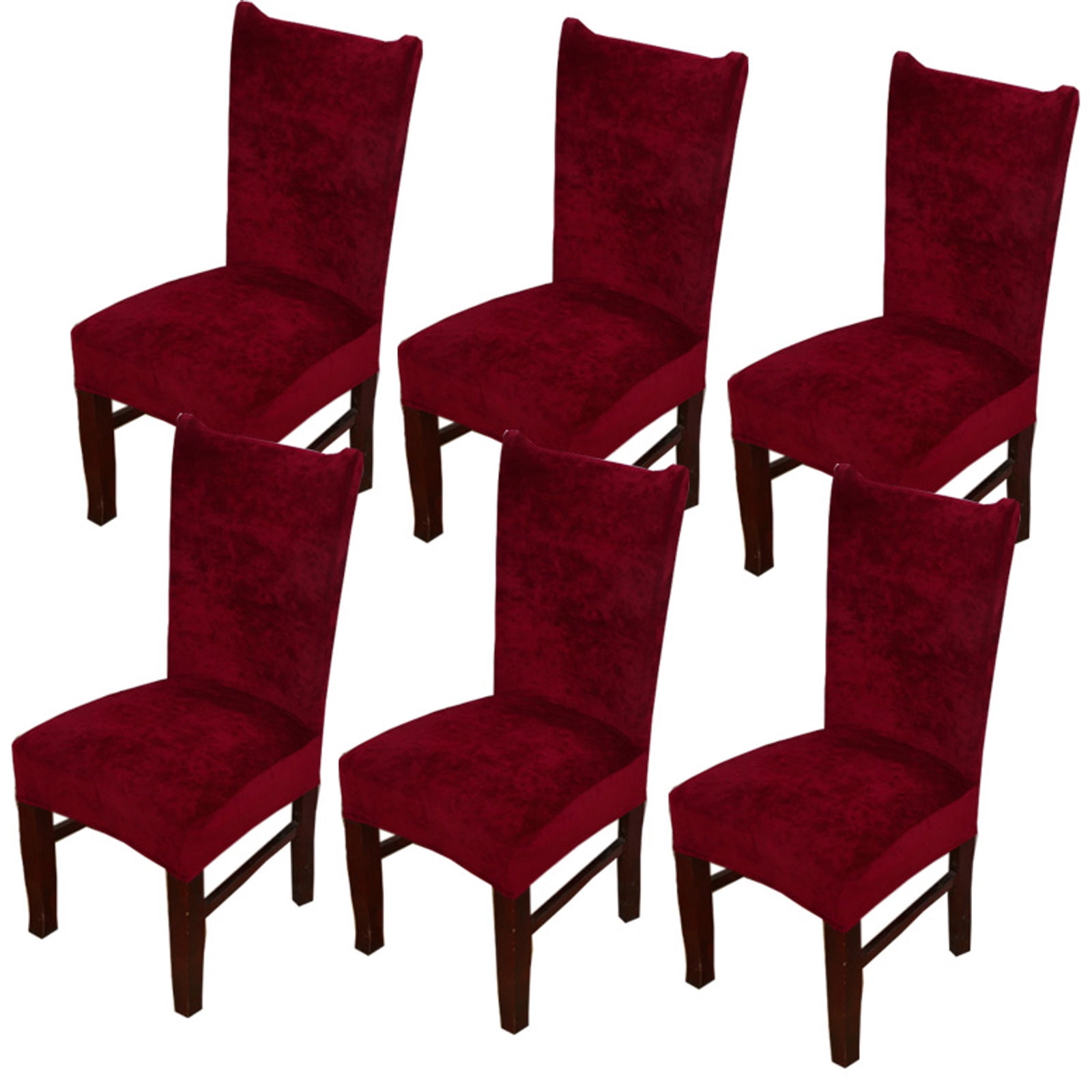 Velvet Dining Chair Slipcovers,2/4/6 Pcs Stretchy Super Fit Chair ...