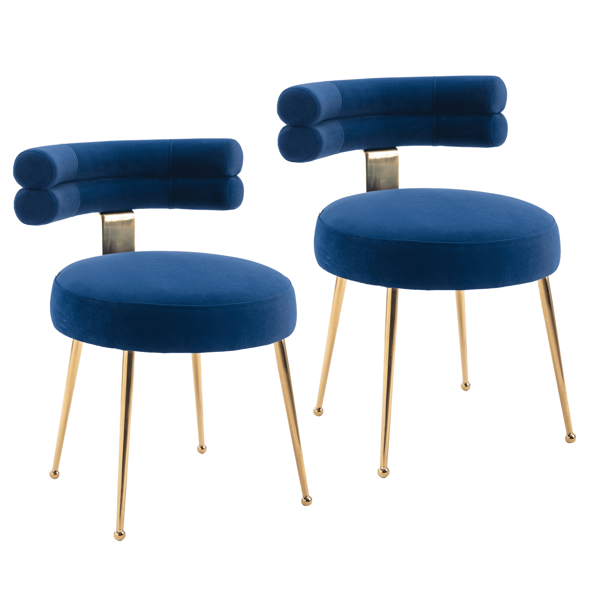 Velvet Dining Chairs, Mid-Century Dining Chair with Golden Metal Legs ...
