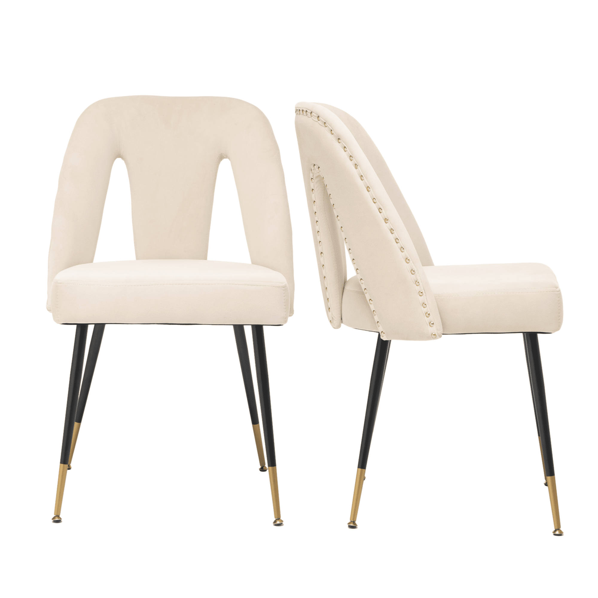 Velvet Dining Chairs, Mid Century Modern Kitchen Chair, Contemporary ...