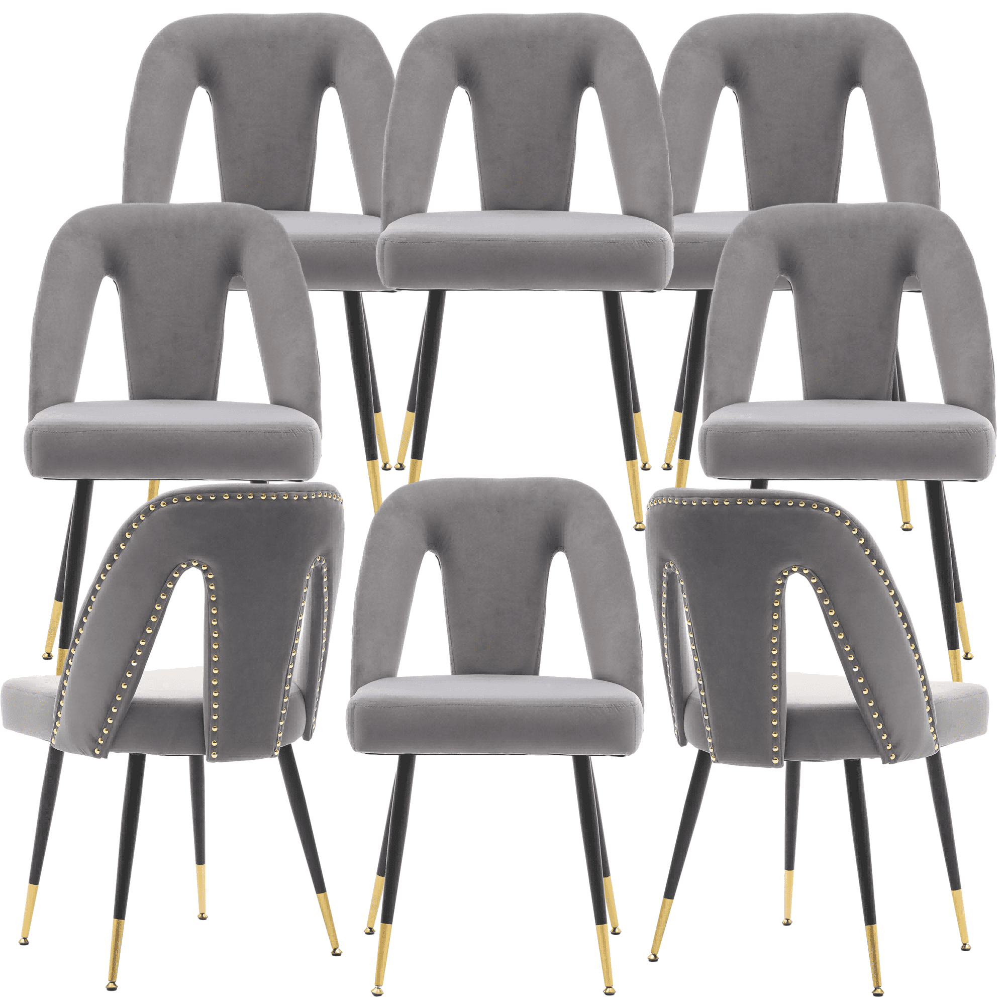 Velvet Dining Chairs, Mid Century Modern Kitchen Chair, Contemporary ...