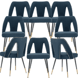 Velvet Dining Chairs, Mid Century Modern Kitchen Chair, Contemporary ...