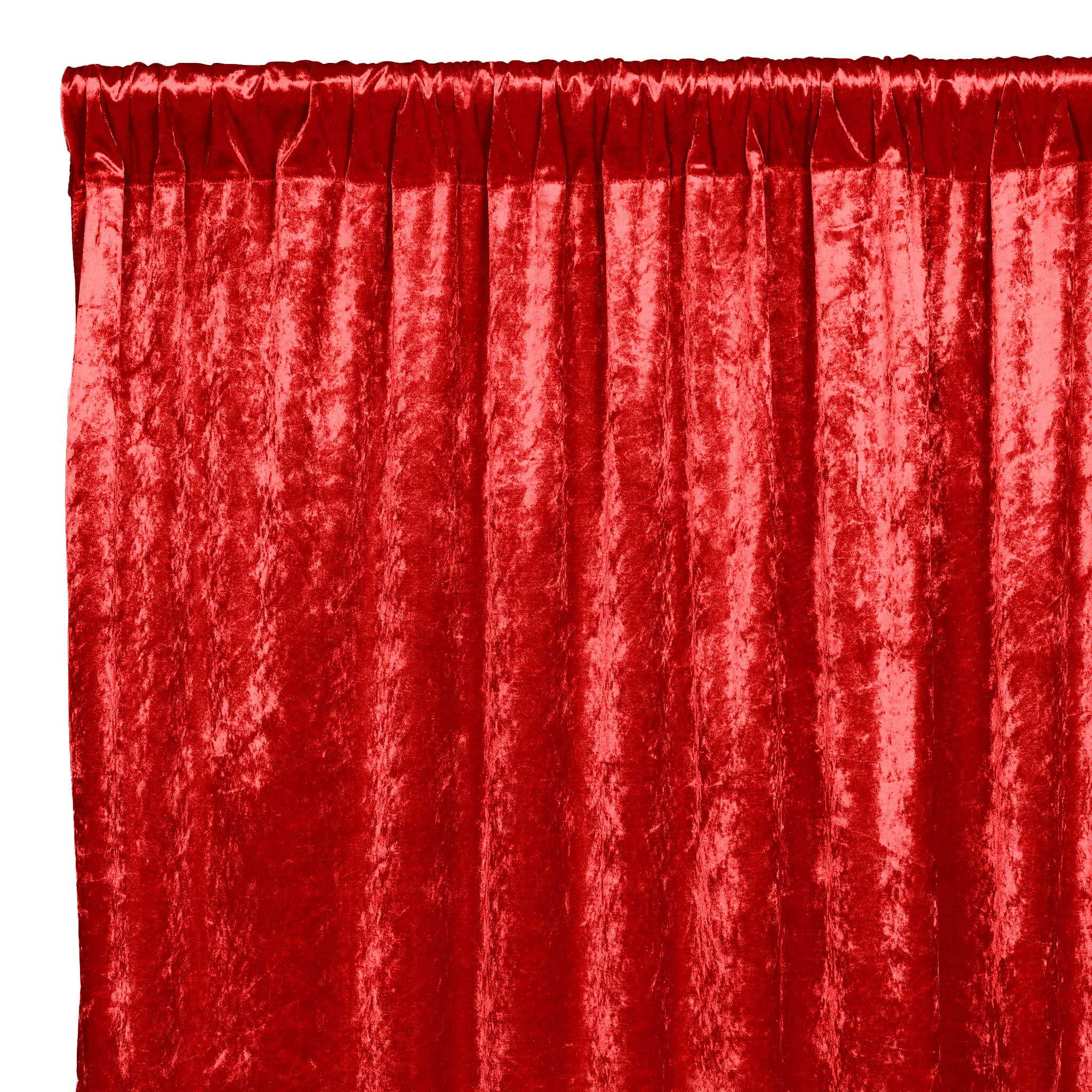 Velvet Drape Curtain Photo Backdrop Panel Red 8Ft H x 52 Inch W Durable ...