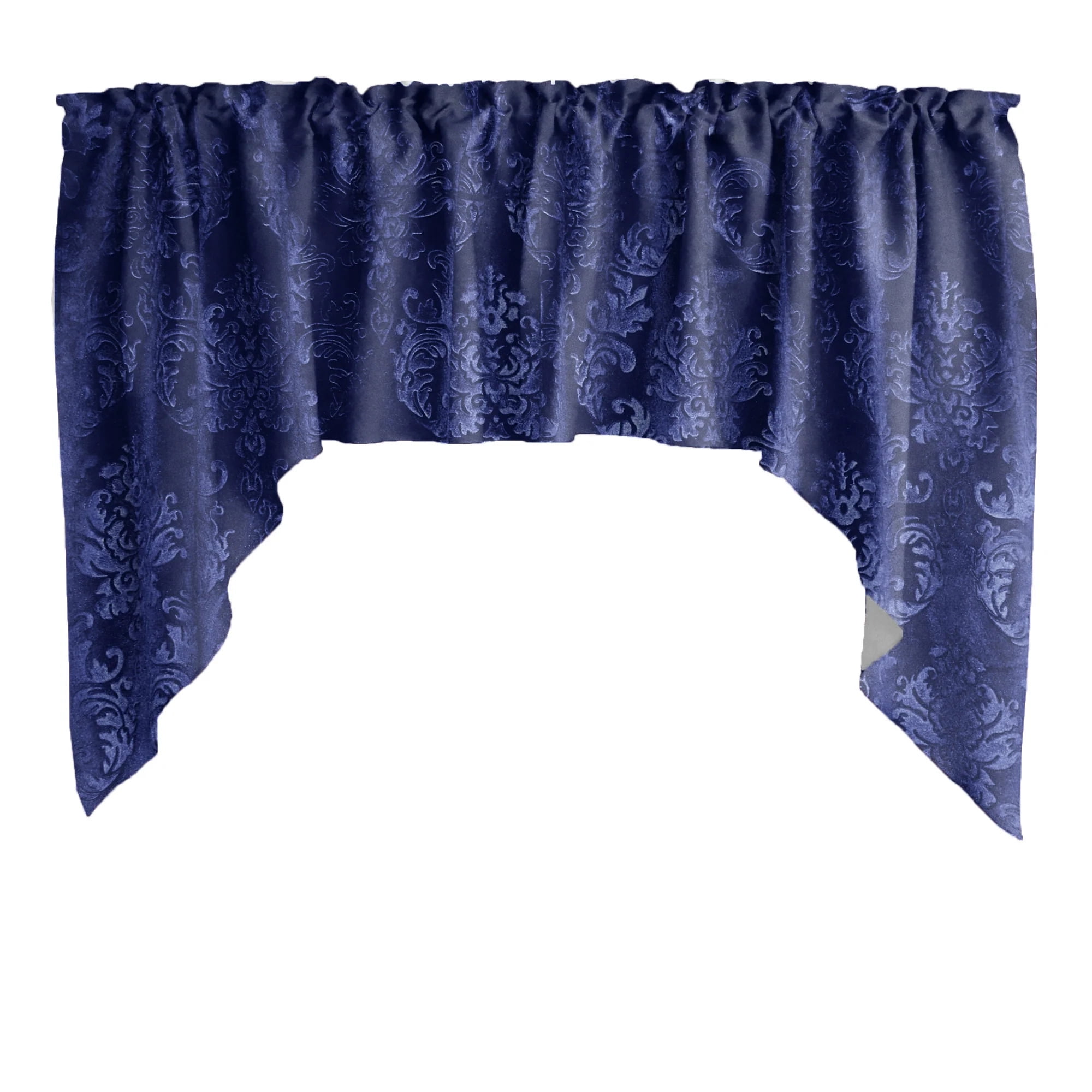 Velvet Embossed Damask Swag Window Valance 54" Wide / 36" Tall ...