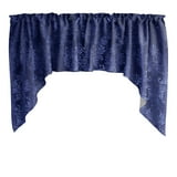 Velvet Embossed Damask Swag Window Valance 54" Wide / 36" Tall ...
