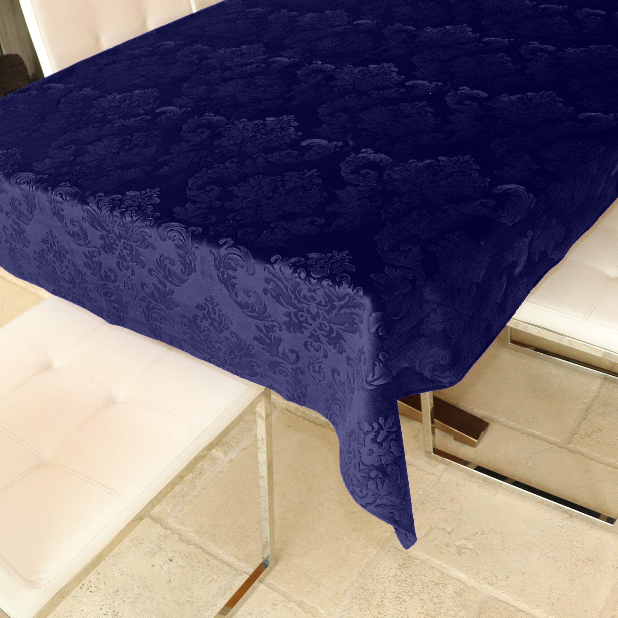 Velvet Embossed Damask Tablecloth - Walmart.com