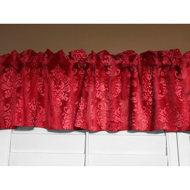 Velvet Embossed Damask Window Valance 54 Inch Wide - Walmart.com