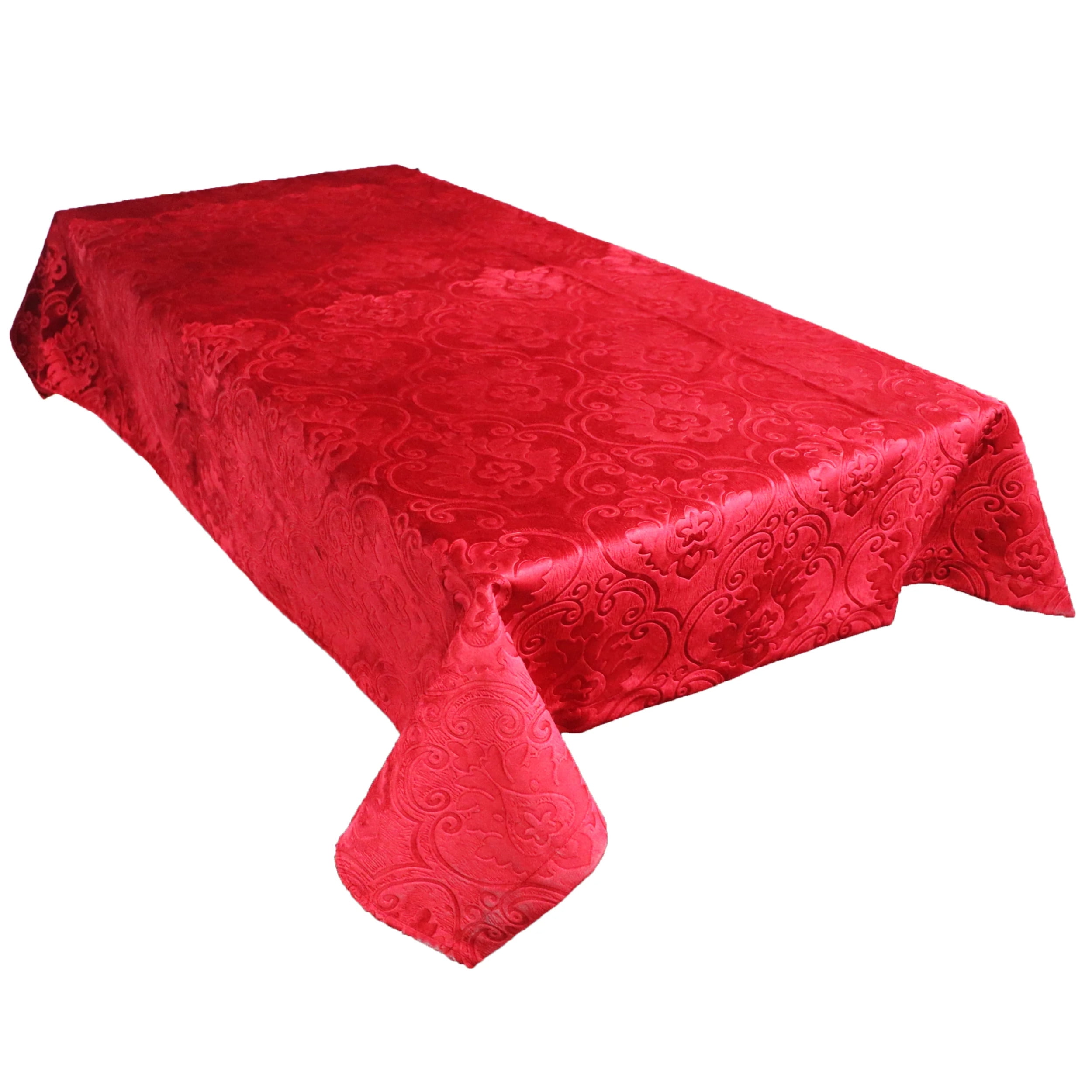 Velvet Embossed Victorian Damask Tablecloth - Walmart.com