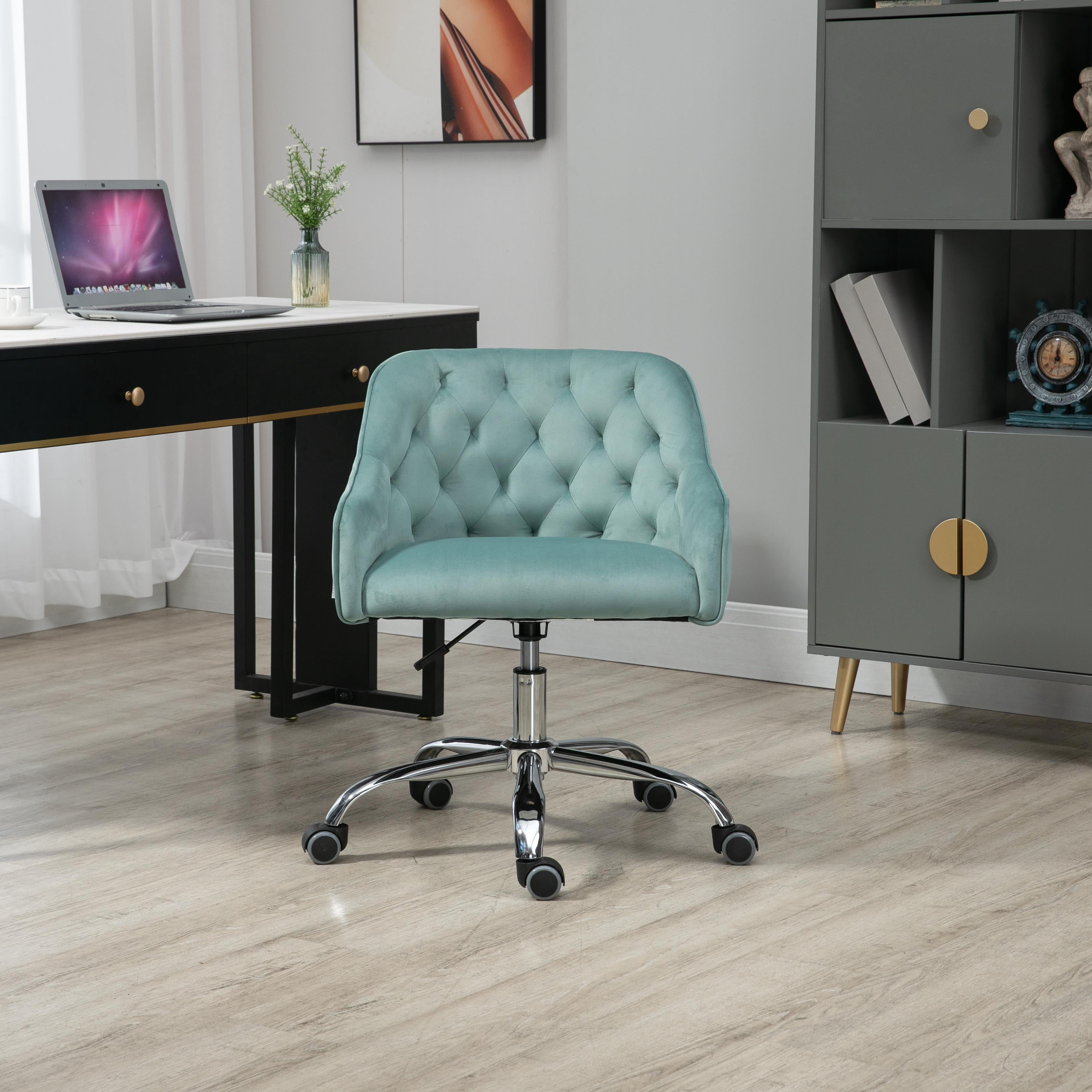 Velvet Fabric Modern Leisure Arm Chair, Bedroom Chair Adjustable Child ...