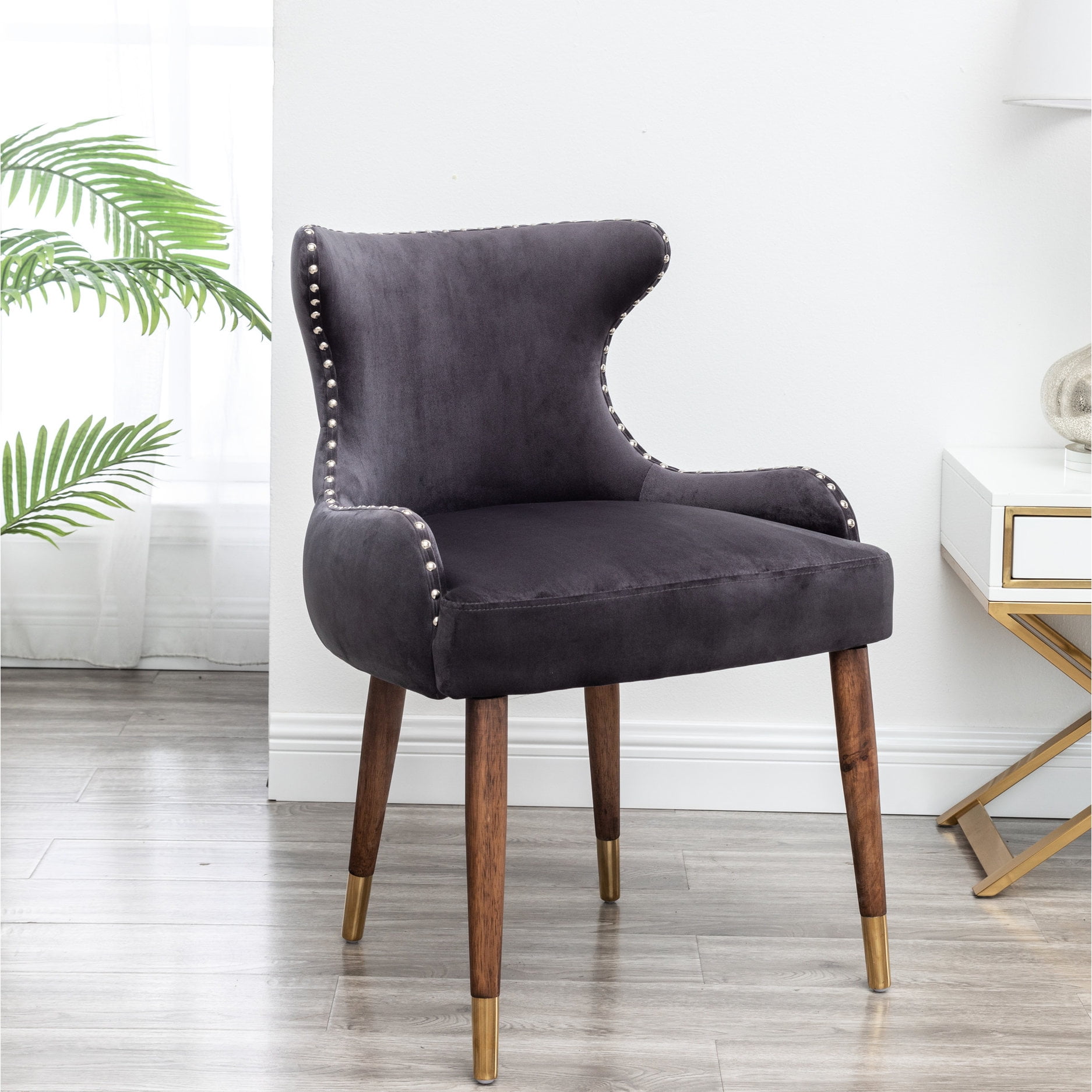 Velvet Fabric - Solid Rubberwood Legs - Reading Nook / Provides ...