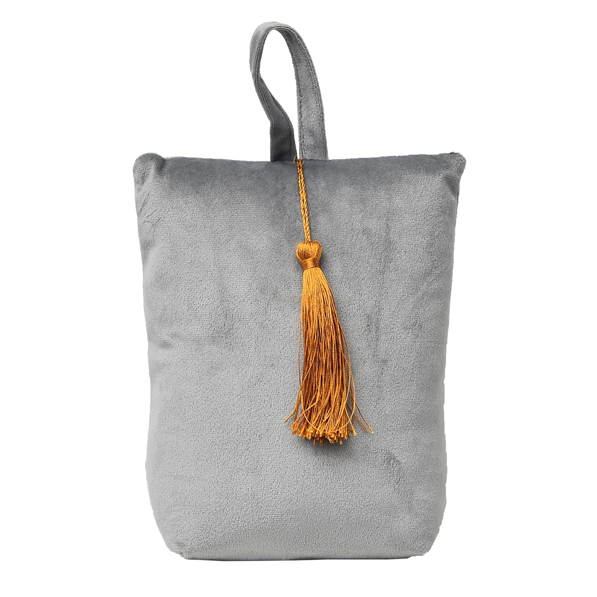 Velvet Fabric Weighted Bag Door Stop 2.3 lbs Light Gray - Walmart.com