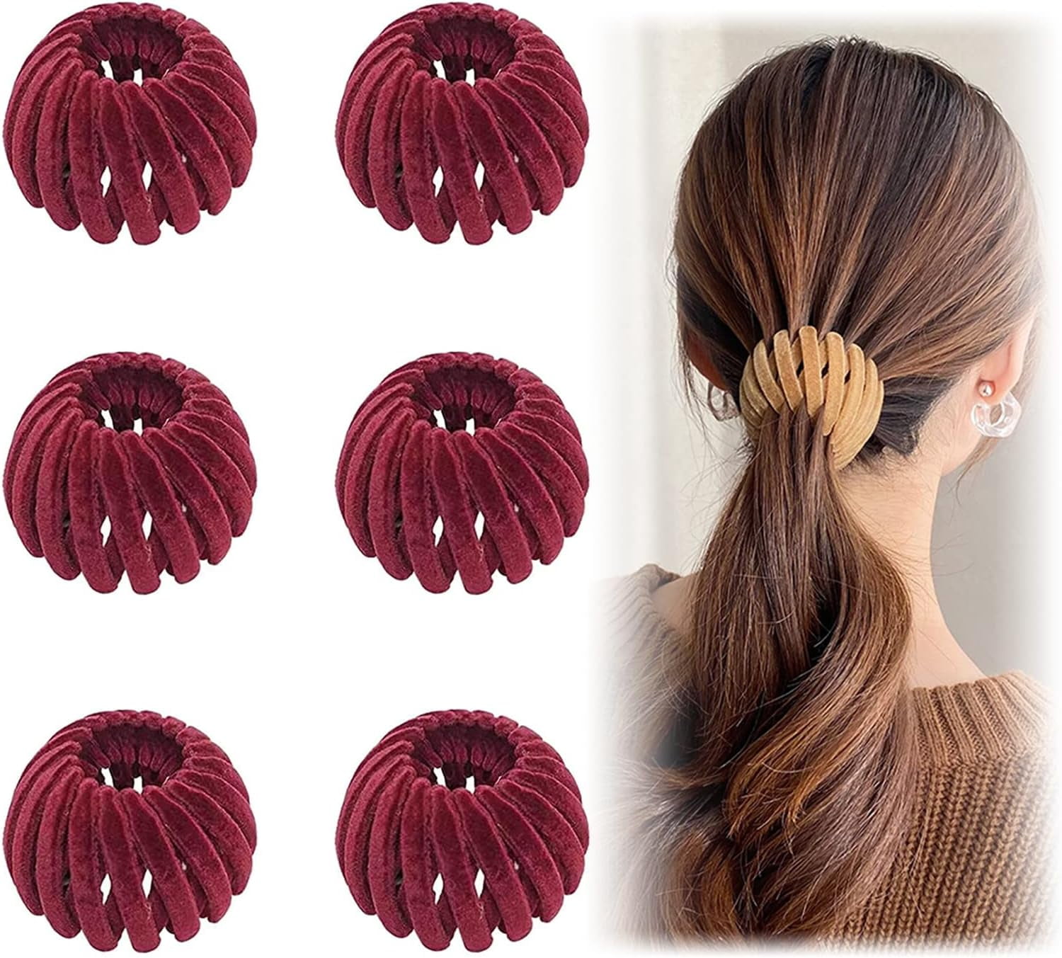 Velvet Hair Nest, Bird Nest Magic Hair Clip, Hair Nest for Bun, Bird ...