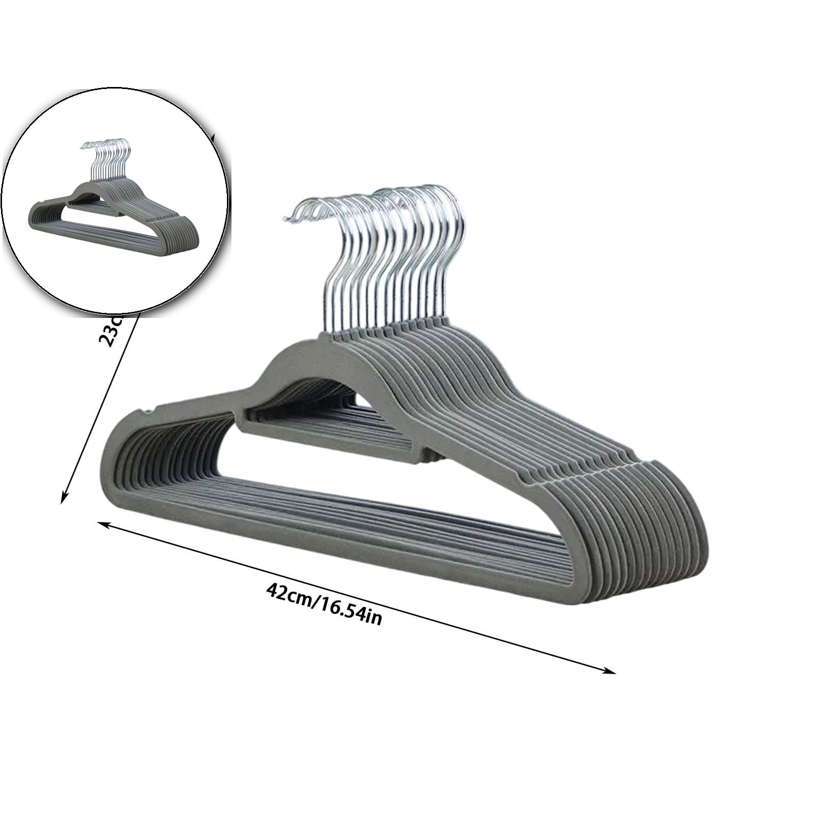 Velvet Hangers, 10 Pcs Plastic Clothes Racks, 360° Rotating Garment ...