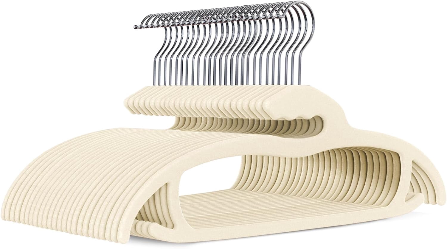 Velvet Hangers 60 Pack Beige – Heavy Duty Velvet Clothes Hangers - Non ...