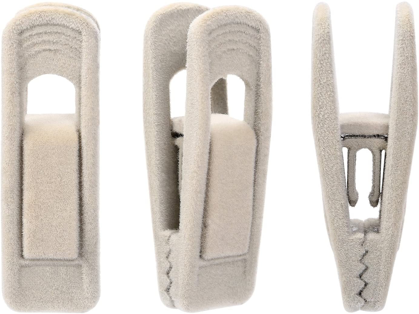 Bla Current Velvet Hangers Clips 20 Pack, Ivory Pants Clips, Flocked ...