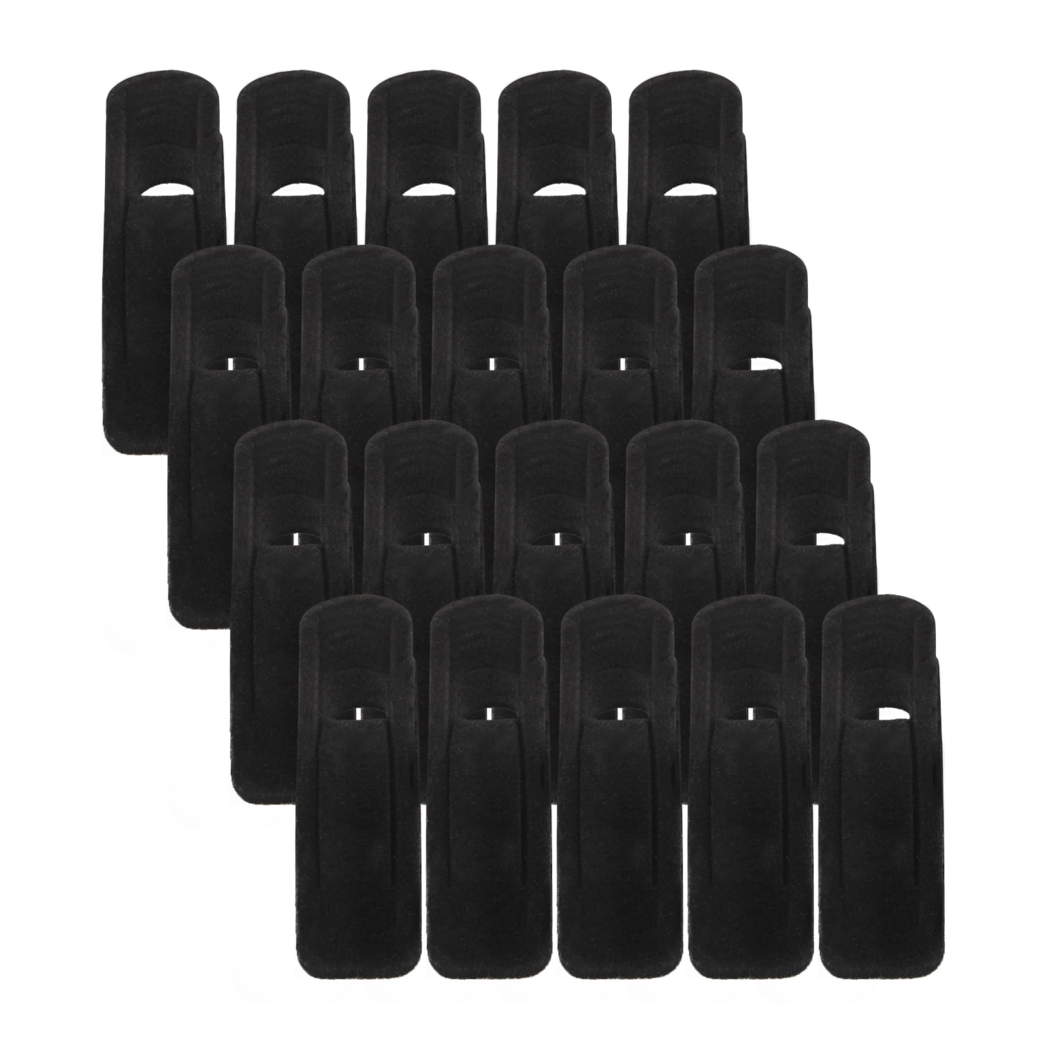 C Crystal Lemon Velvet Hanger Clips, Black, Pack of 20, Multipurpose ...
