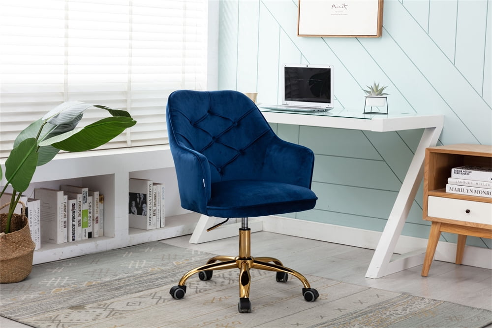 Velvet Home Office Chair, 360° Swivel Height Adjustable Computer Desk ...