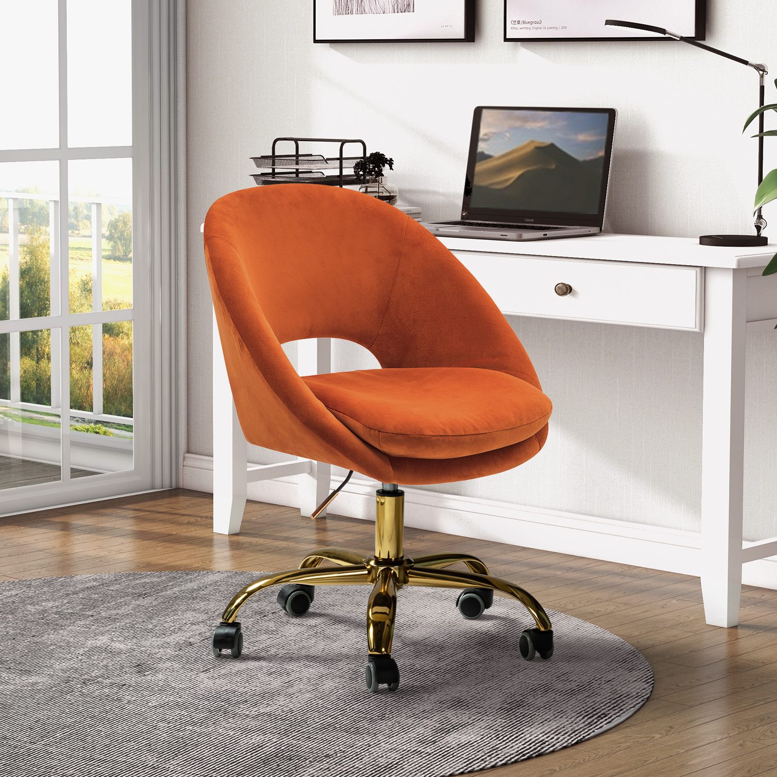 Safavieh Themis Transitional Chrome Leg Swivel Office Chair - Walmart.com