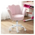 Velvet Kids Desk Chair, Cute Adjustable Task Chair Swivel Vanity Chair ...