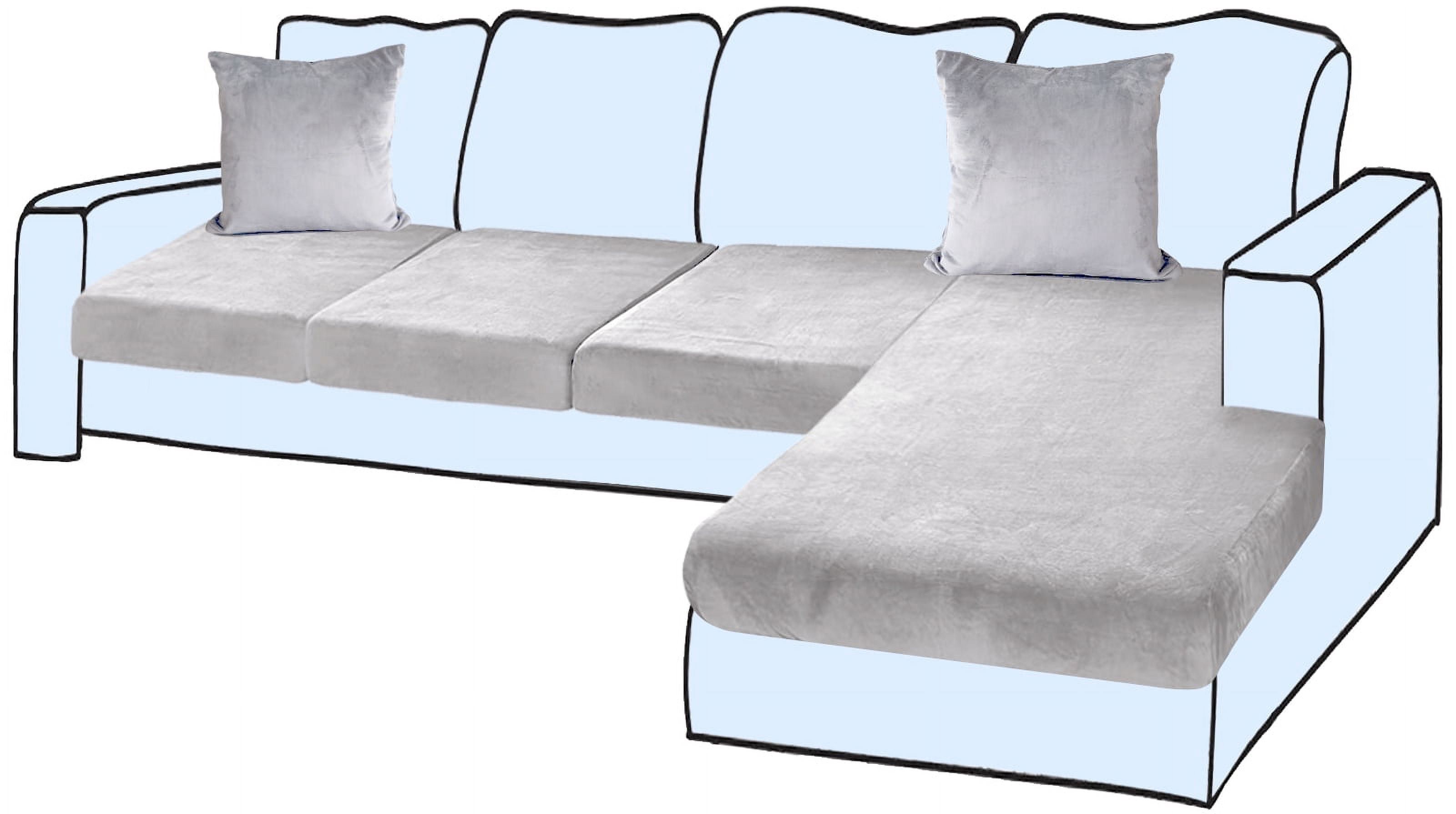 Velvet L-Shaped Sofa Cover, Machine-Washable/Easy to Clean, Perfect for ...
