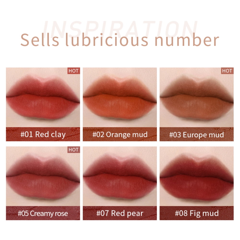 Velvet Matte Lip Glaze Matte Waterof Non-marking Lipstick Long Lasting ...