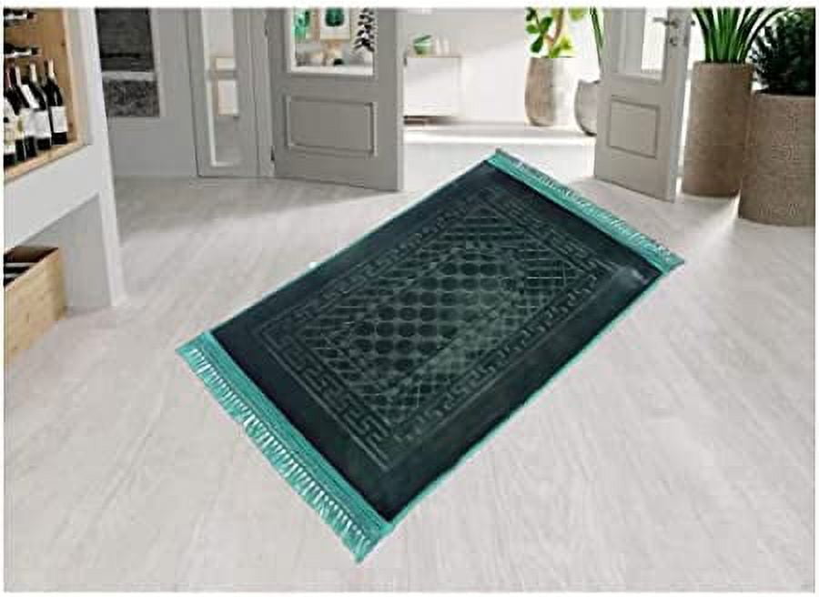 Velvet Muslim Islamic Janamaz/Prayer Mat, Anti-Skid Prayer Mat, (Approx ...