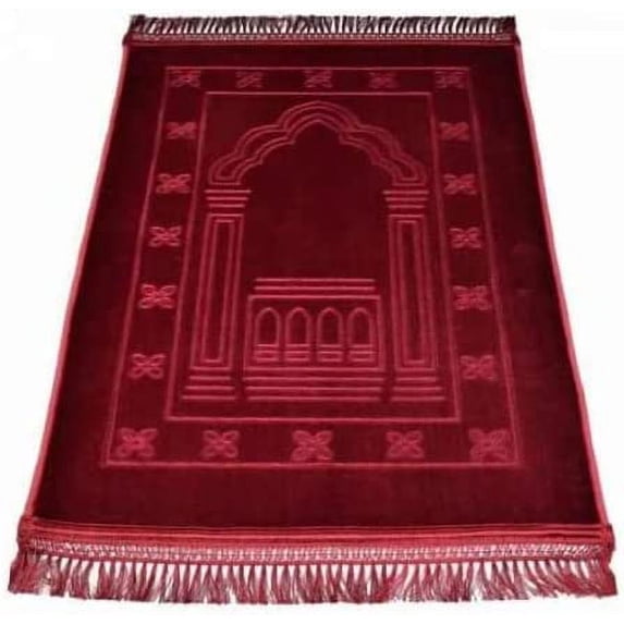 Velvet Muslim Islamic Janamaz/Prayer Mat, (Approx. 4 x 2 Ft, 120 x 80 ...