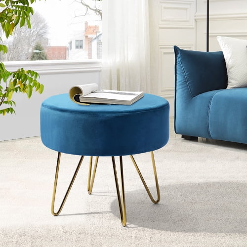 Velvet Ottoman, Makeup Vanity Stool, Contemporary Stool, Mongolian ...