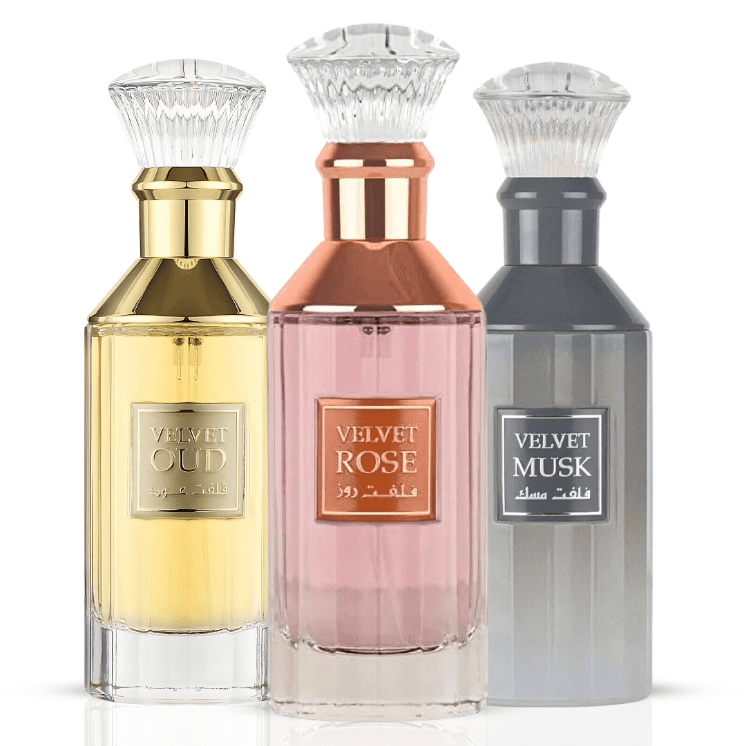 Velvet Oud, Velvet Rose & Velvet Musk Eau De Parfum Sprays 100ML (3.4 ...